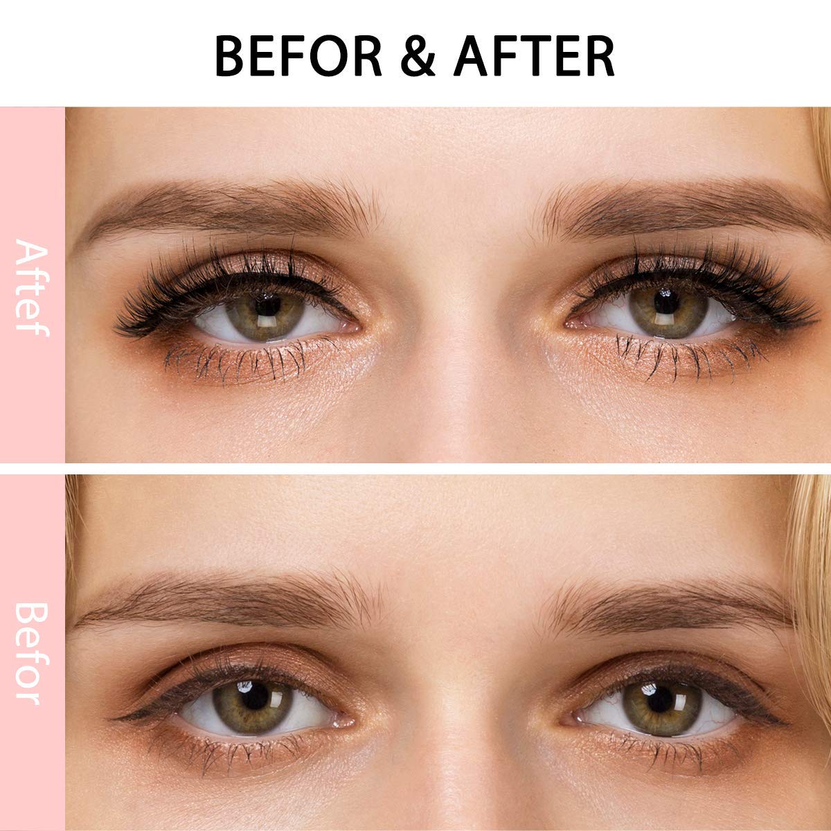 DYSILK 7 Pairs 5D Faux Mink lashes Fluffy Natural Look False Eyelashes Handmade Wispy Soft Fake Eyelashes Long Extension Makeup Reusable Eyelashes