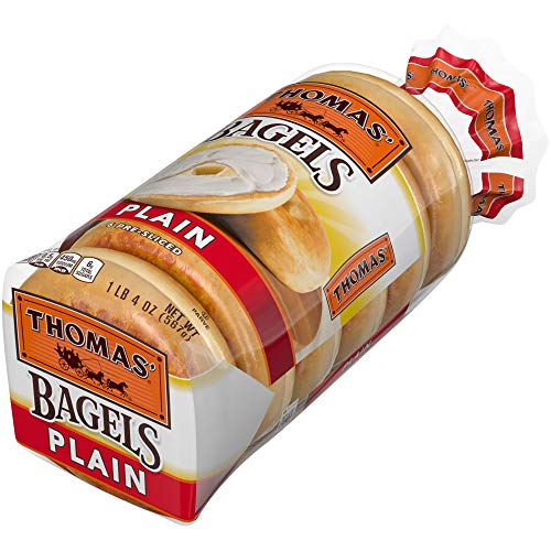 Each package of 6 Thomas' Plain Bagels are classically delicious. Great on their own, or with sandwiches and sweet snacks.