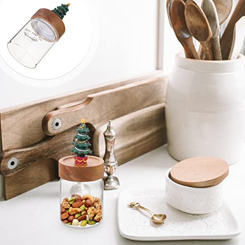 Garneck 2 Pcs Glass Storage Jar Food Storage Jars Candy Jars with Lids Containers for Food Clear Jars Cereal Container Bling Decor Sealed Container Fruit Container Snack Bowl Bulk Resin