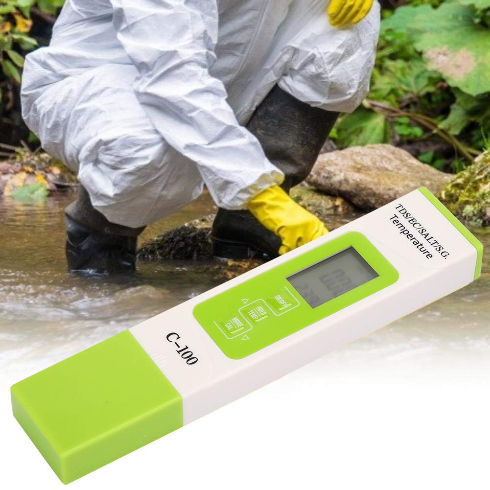 Honio Water Quality Tester, High Sensitivity Simple Operation Salinity Tester Long Service Life Wide Application Range for Water Test
