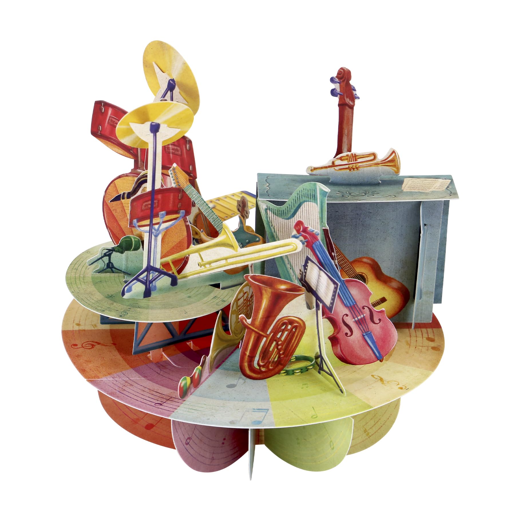 SANTORO Pirouette, 3D Pop Up Greeting Card - Music - For Her, Him, Birthday, Graduation, Thank You | Gift For Music Lovers, Musicians, Teacher