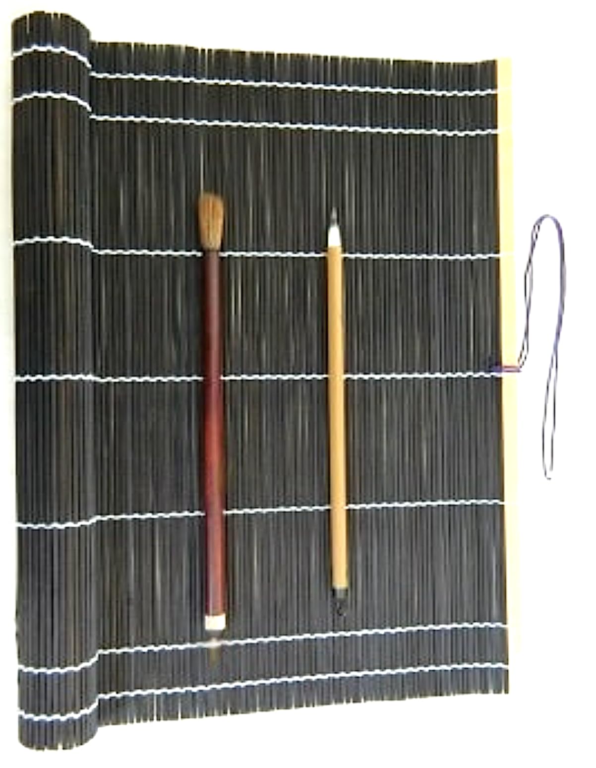 KUDOS.JP Calligraphy Brush Holder Roll-up Portable Protector, Natural Bamboo Brush Wrap - Japan Import