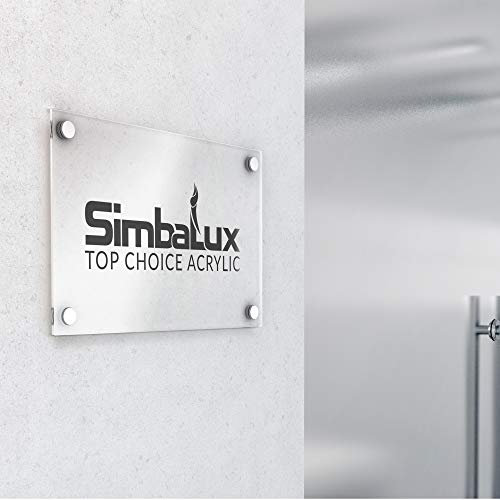SimbaLux Acrylic Sheet Clear Cast Plexiglass 12” x 12” Square Panel 1/2” Thick (13mm) Transparent Plastic Plexi Glass Board with Protective Paper for Signs, DIY Display Projects, Craft, Easy to Cut