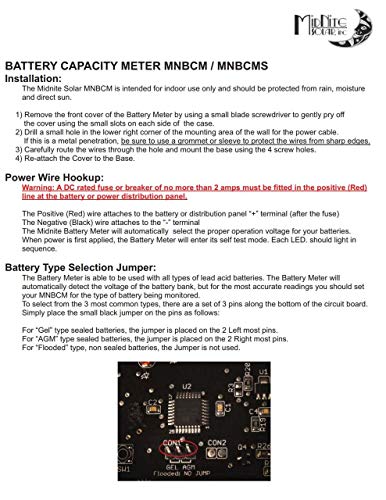 Midnite Solar Battery Capacity Meter, Model# MNBCM