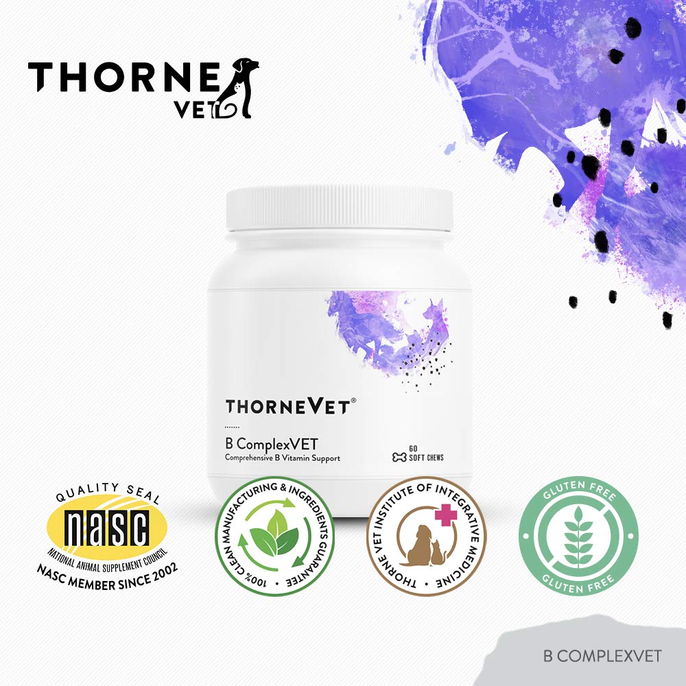 ThorneVET B ComplexVET β Vitamin B Complex Support for Dogs, Cats & Horses, 60 Soft Chews