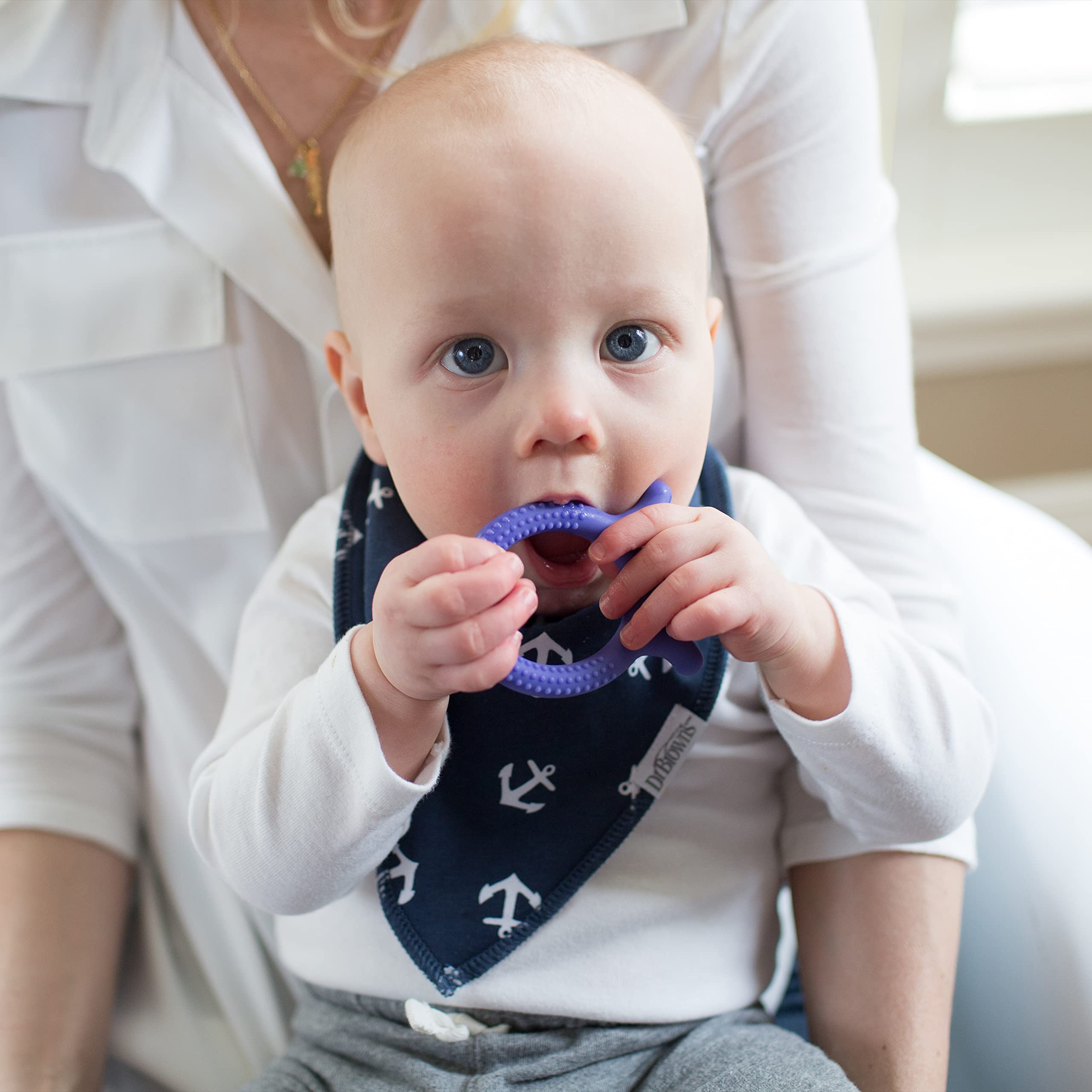 Dr. Brown's Flexees Friends Silicone Teether, Purple Octopus