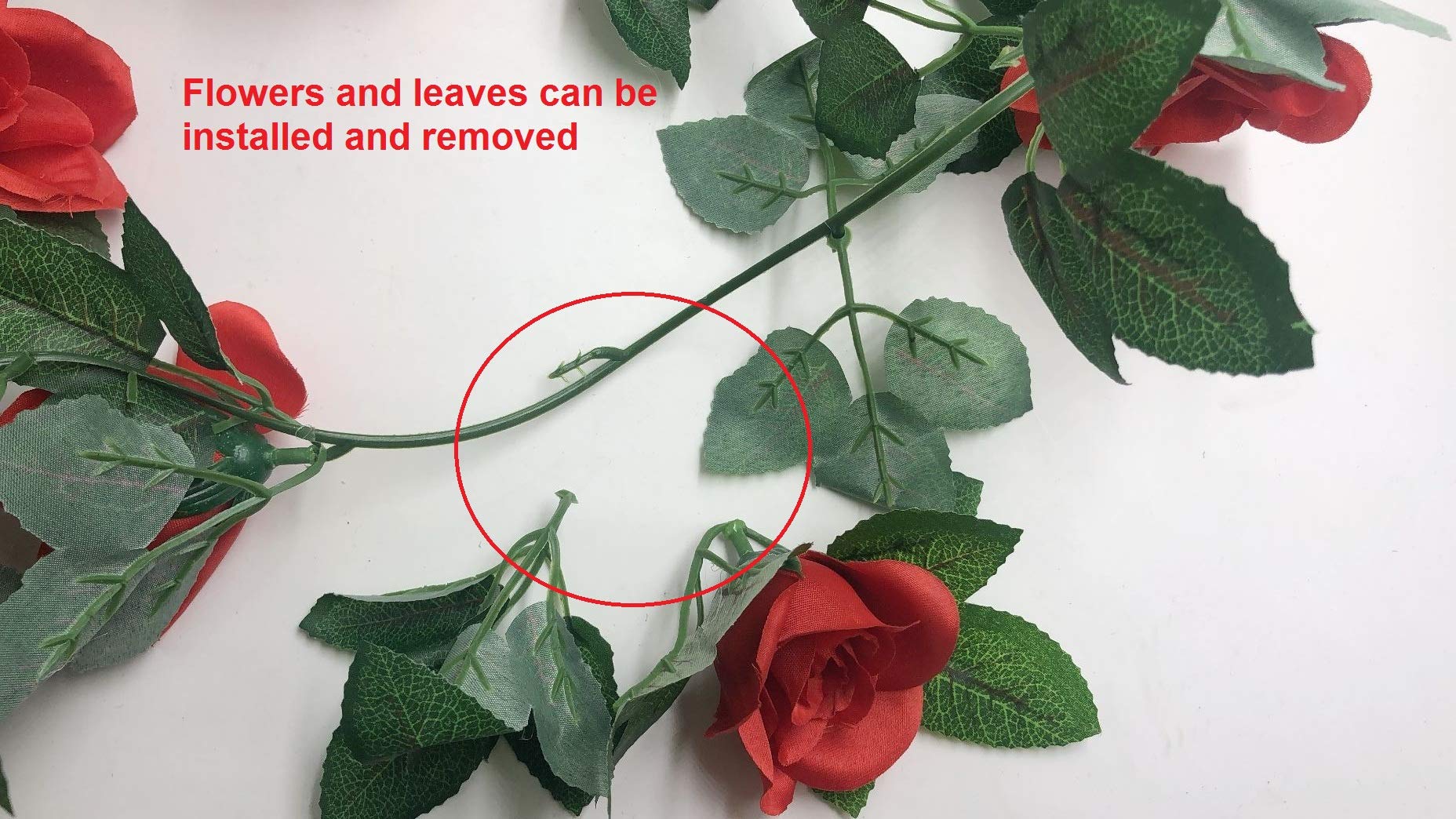 FAMI 4PCS(28.8 FT,16 Flowers) Artificial Rose Vine Garland Silk Flower Hanging Baskets Plants for Indoor Outdoor Home Wedding Arch Garden Wall Decor-Pink