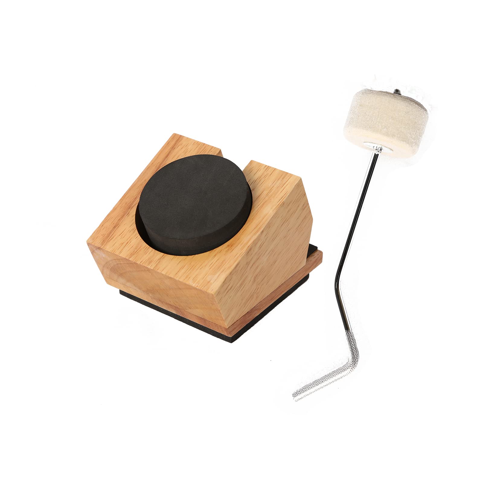Janerock Bass Drum Practice Pad, Bass Drum Pad with Drum Beater(Pedal Not Included)