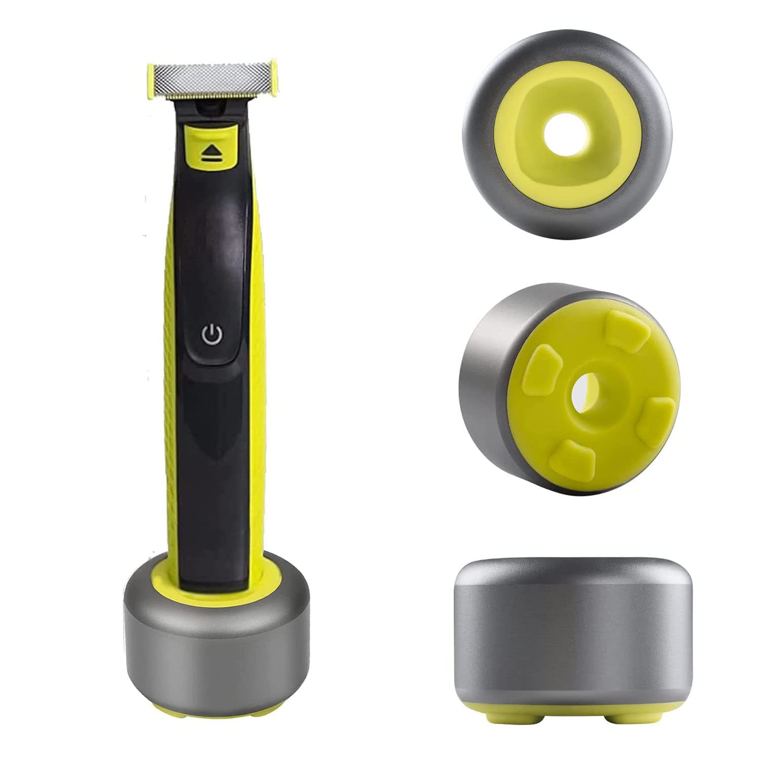 Shaver Razor stand Philips Norelco One Blade QP2520 & QP2630,Aluminum Alloy Men's Shaving Stand Bathroom Sink, Desk, Counter, Dresser, or Travel (Gray+Green), Green+Black,Silver+Black,Gray+Green