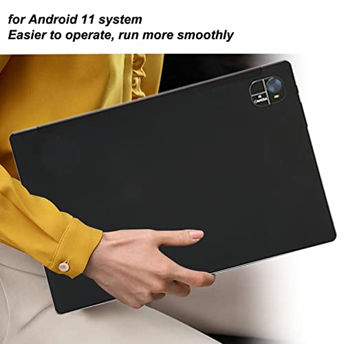 FOLOSAFENAR Tablet PC, 2 in 1 8 Core CPU 1920x1200 IPS 12GB RAM 256GB ROM 10.1 Inch Tablet 12MP Front 24MP Rear with Keyboard for Watching for Android 11.0 (Black)