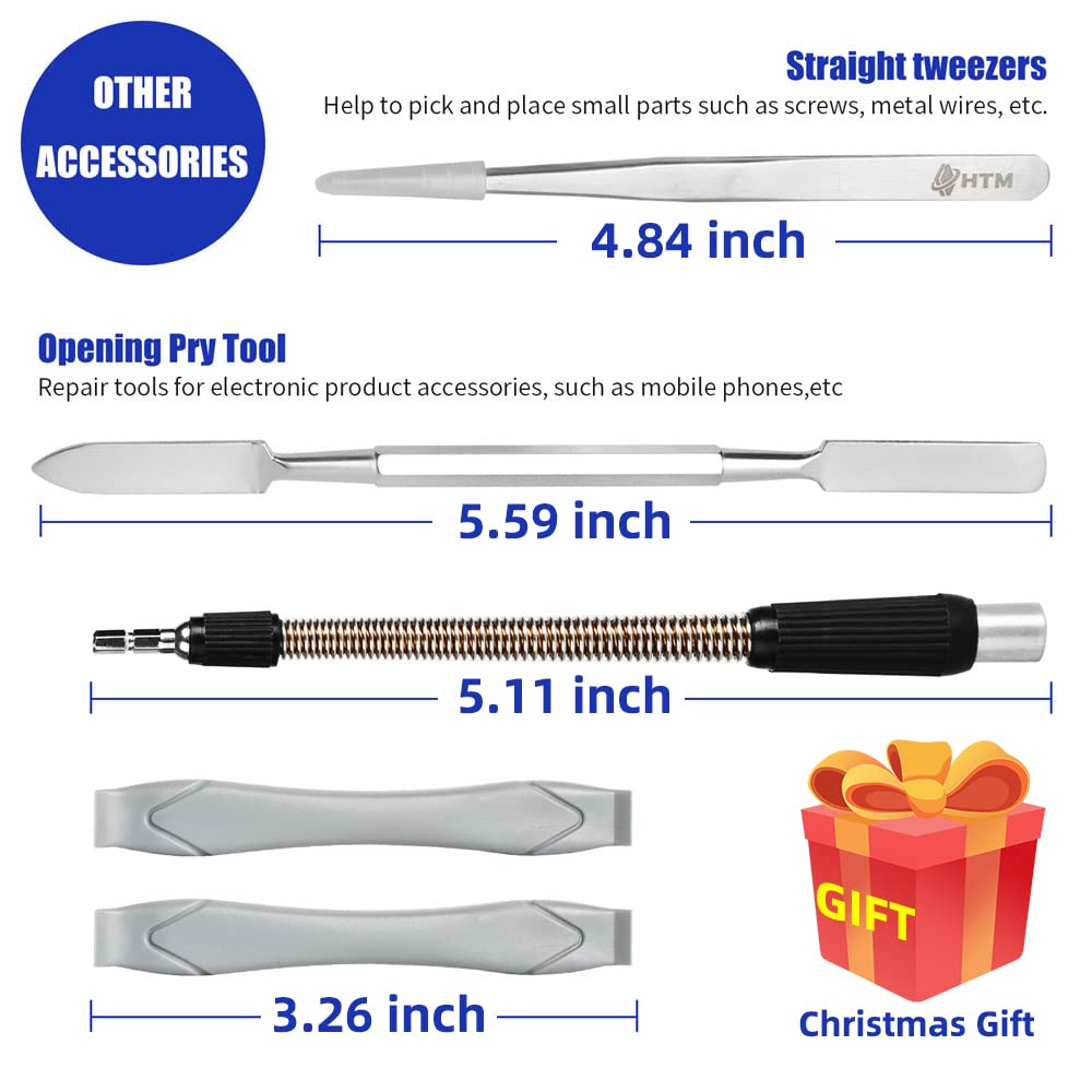 HengTianMei 128 in 1 Precision Screwdriver Set Professional Magnetic Repair Tool Kit for Computer, Laptop, Xbox, Macbook, Game Console (H1128)