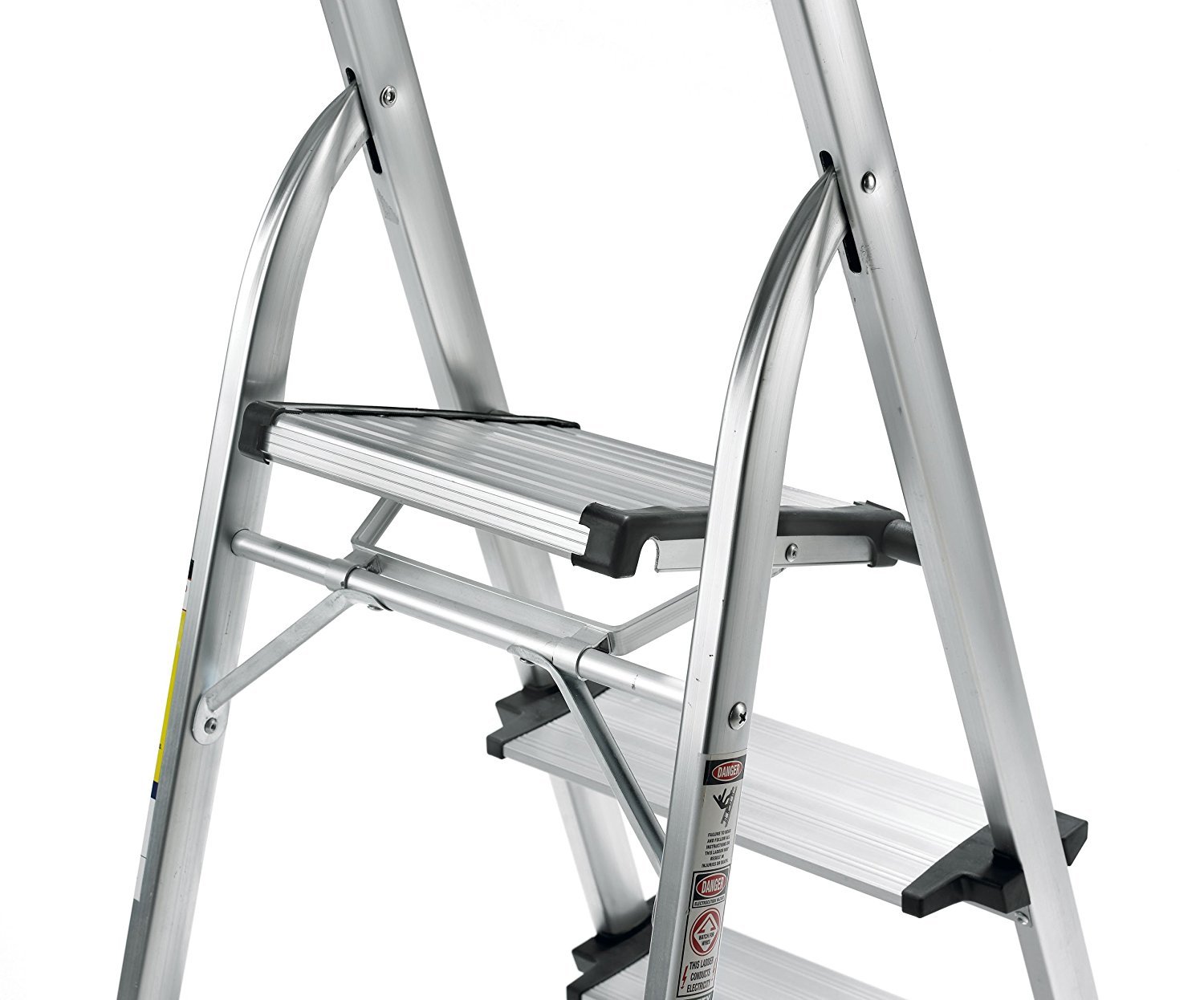 Polder LDR-3500RM Ultralight 3-Step Stool, 52.5" Tall, 24.5" Top Step, Aluminum