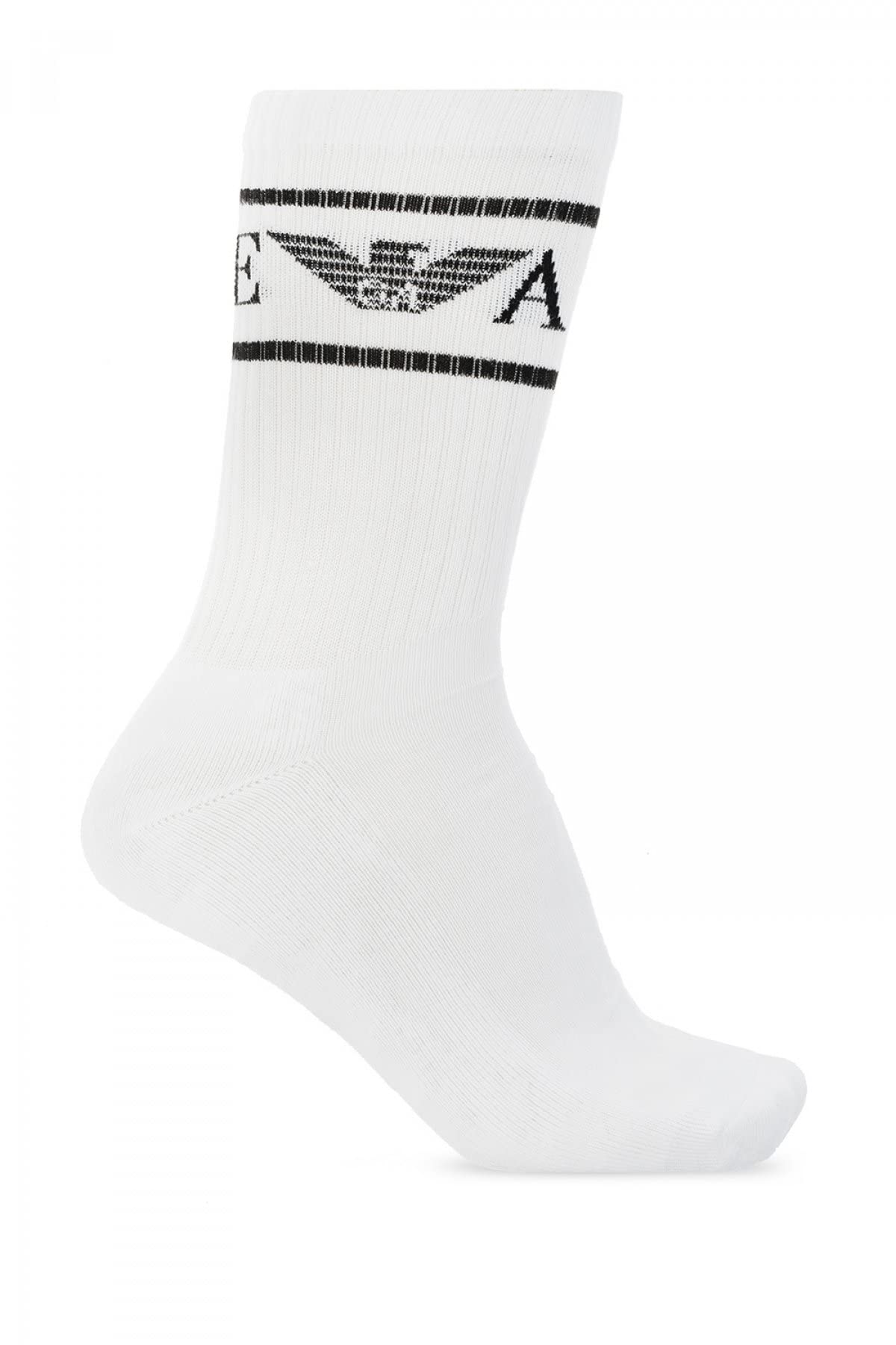 Emporio Armani Men's Sporty 3-Pack Short Socks, White, One Size