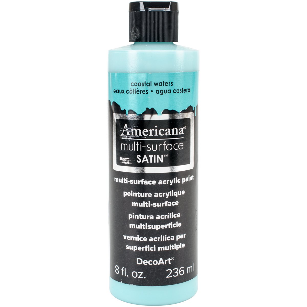 DecoArt Americana Multi-Surface Satin Acrylic Paint, 8-Ounce, Coastal Waters