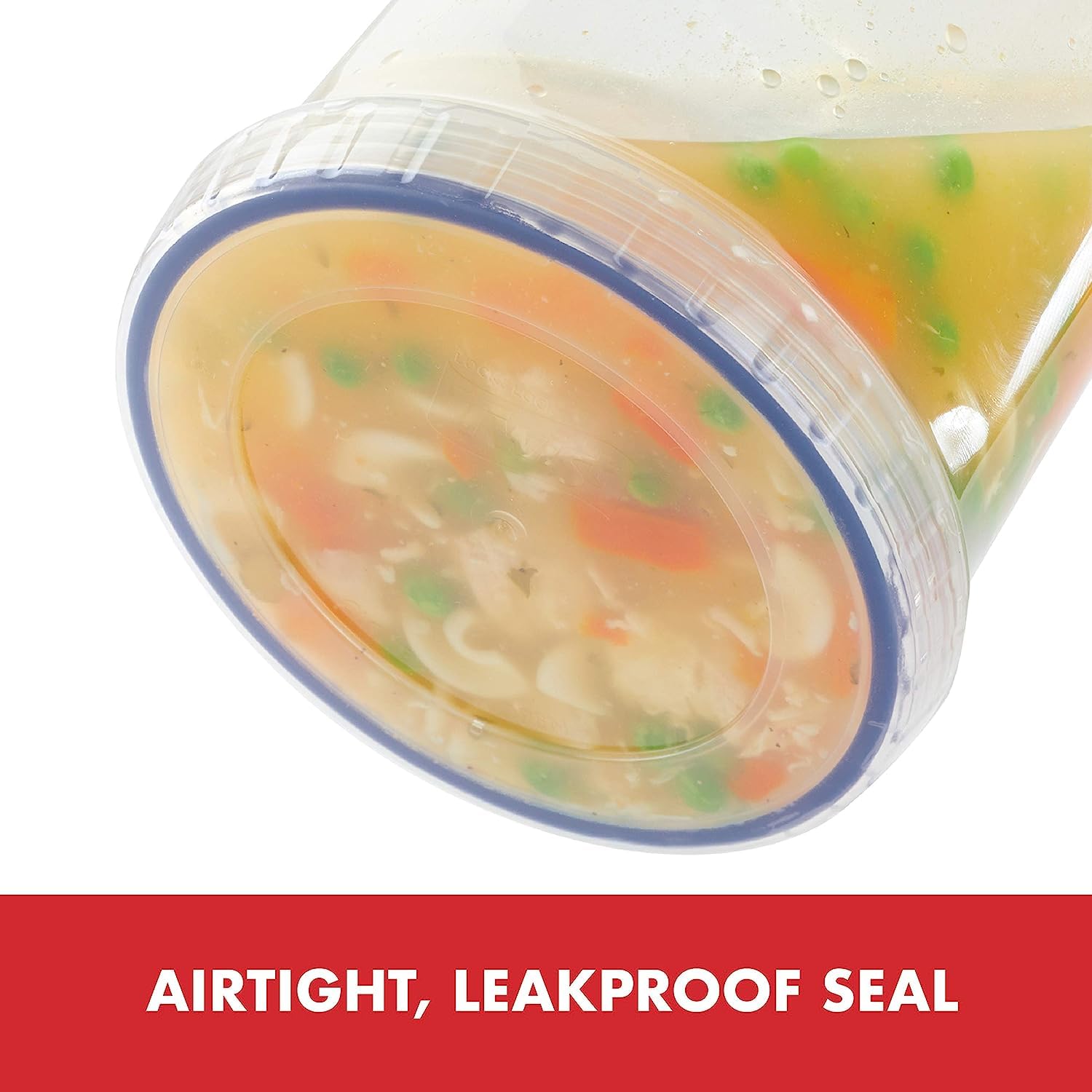 Easy Essentials Twist Food Storage lids/Airtight containers, BPA Free, Tall-30.4oz Clear