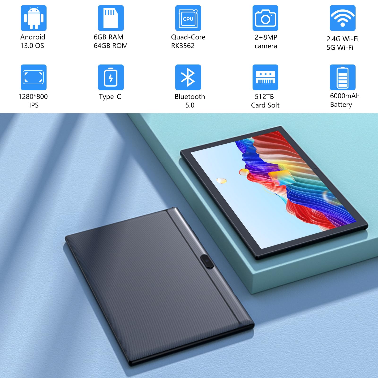 IWEGGO Tablet 7 inch Android 11 Tablets 2GB+64GB Quad-Core Tablet FHD Display Tablet