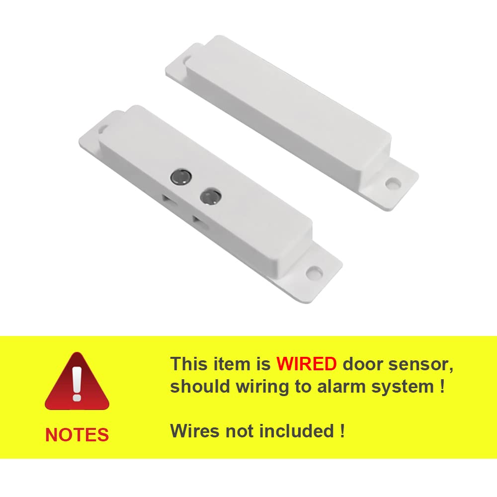 GAGALOR 4 Sets NC Wired Door Alarm Magnetic Contact Sensor with Double Side Tape