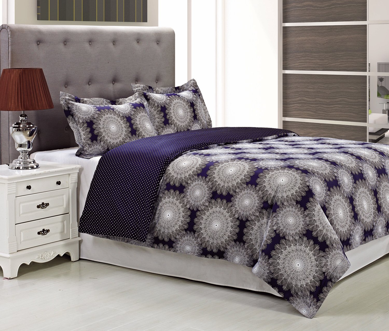 Superior 300 Thread Count Casey Duvet Cover Set, King/California King