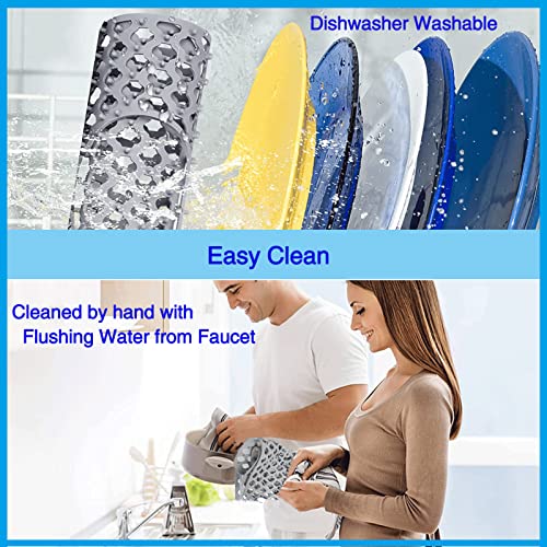 HiBD Silicone Sink Mat 1Piece Grey with Center Drain, Sink Protectors for Kitchen Sink, Silicone Sink Protector, Kitchen Sink Mats and Protectors, for Farmhouse Sink ( 24.8"x 13" )