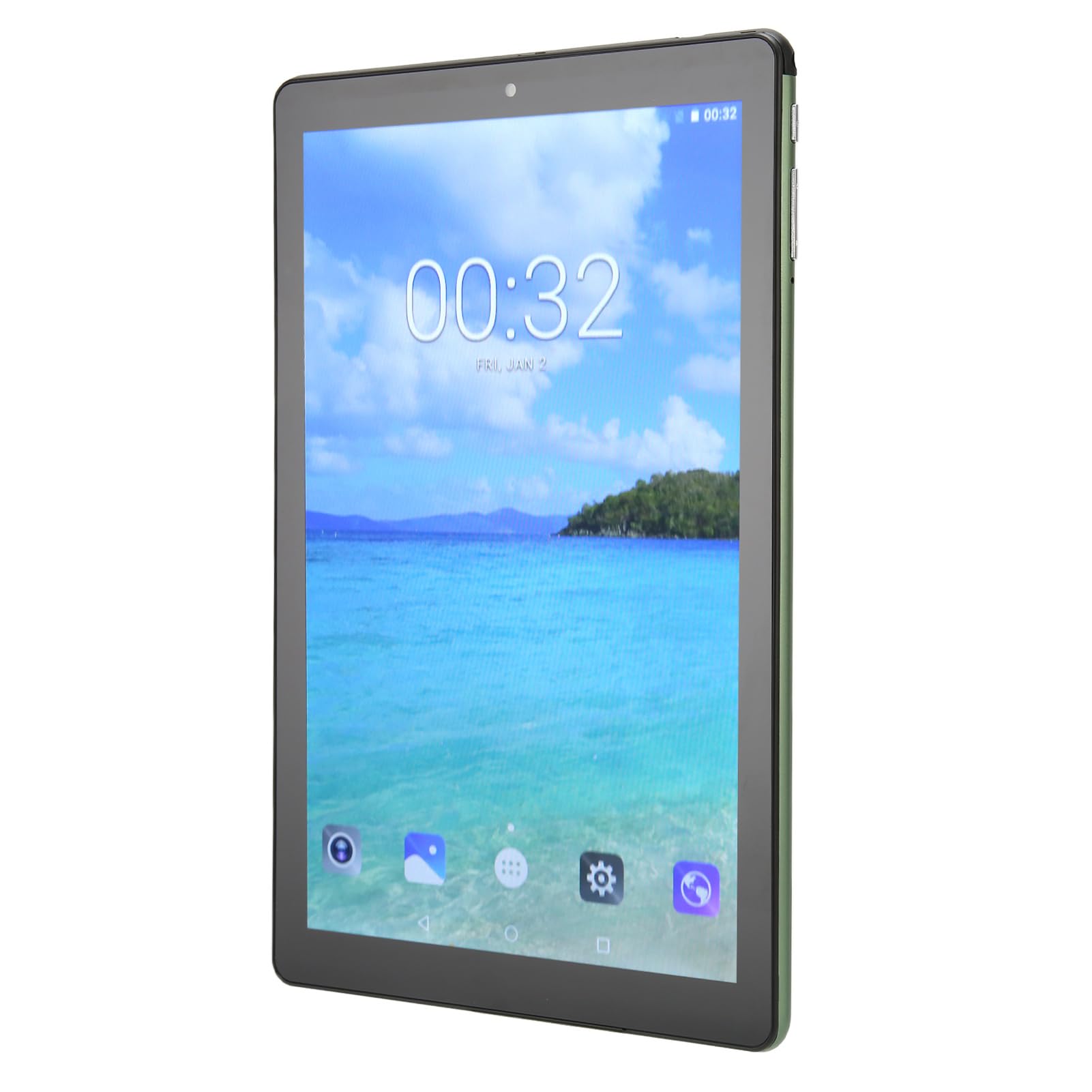fannay Tablet PC, Dual Speakers Multifunction 10.1 Inch Tablet FHD Screen 6GB RAM 128GB ROM for Work for Entertainment (Green)