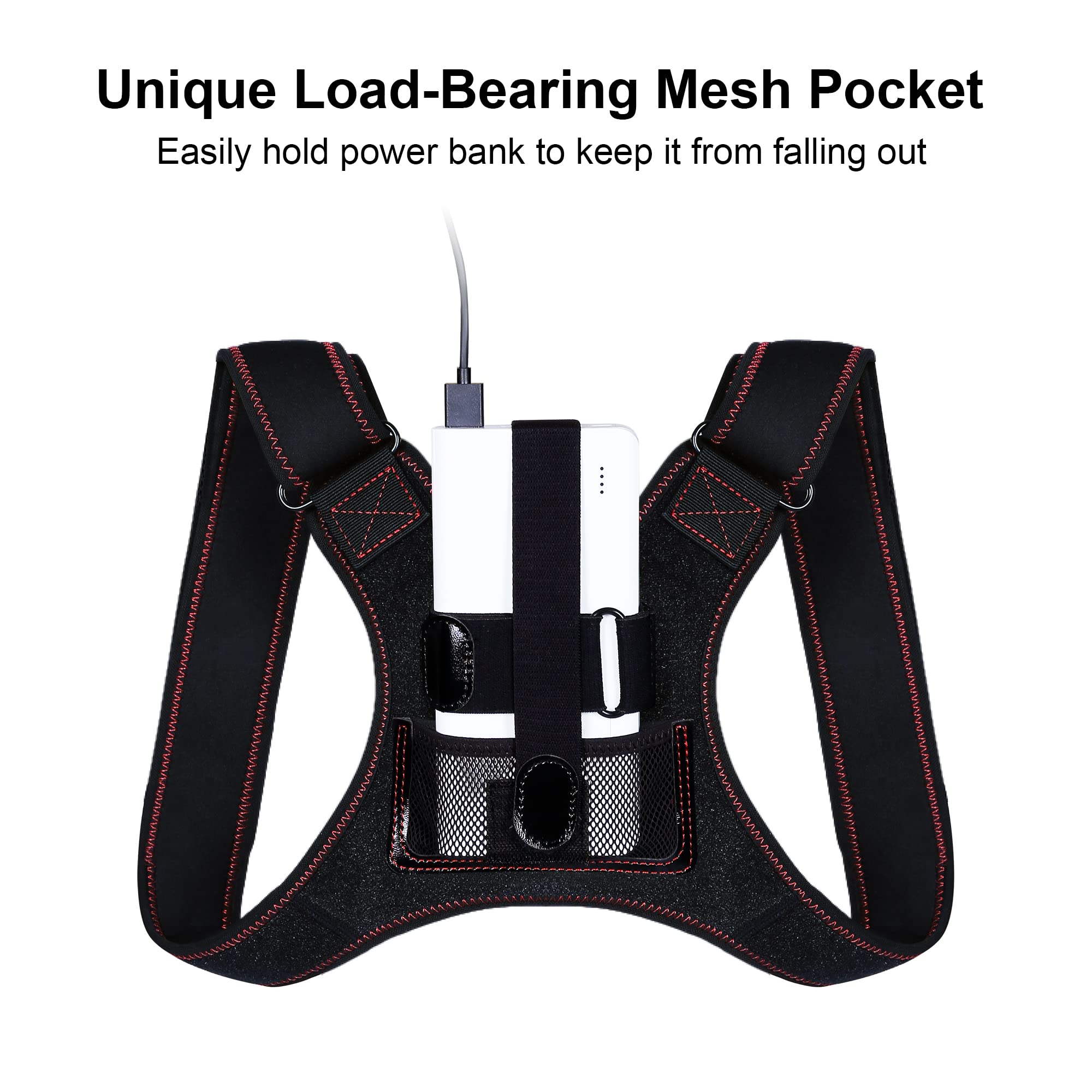 HZLucki Battery Back Brace Compatible with Oculus Quest 3/Quest 2/Quest Pro/Valve Index/Vision Pro and Other VR Head Strap, Adjustable Posture Corrector Enhanced Comfort Support for Men & Women