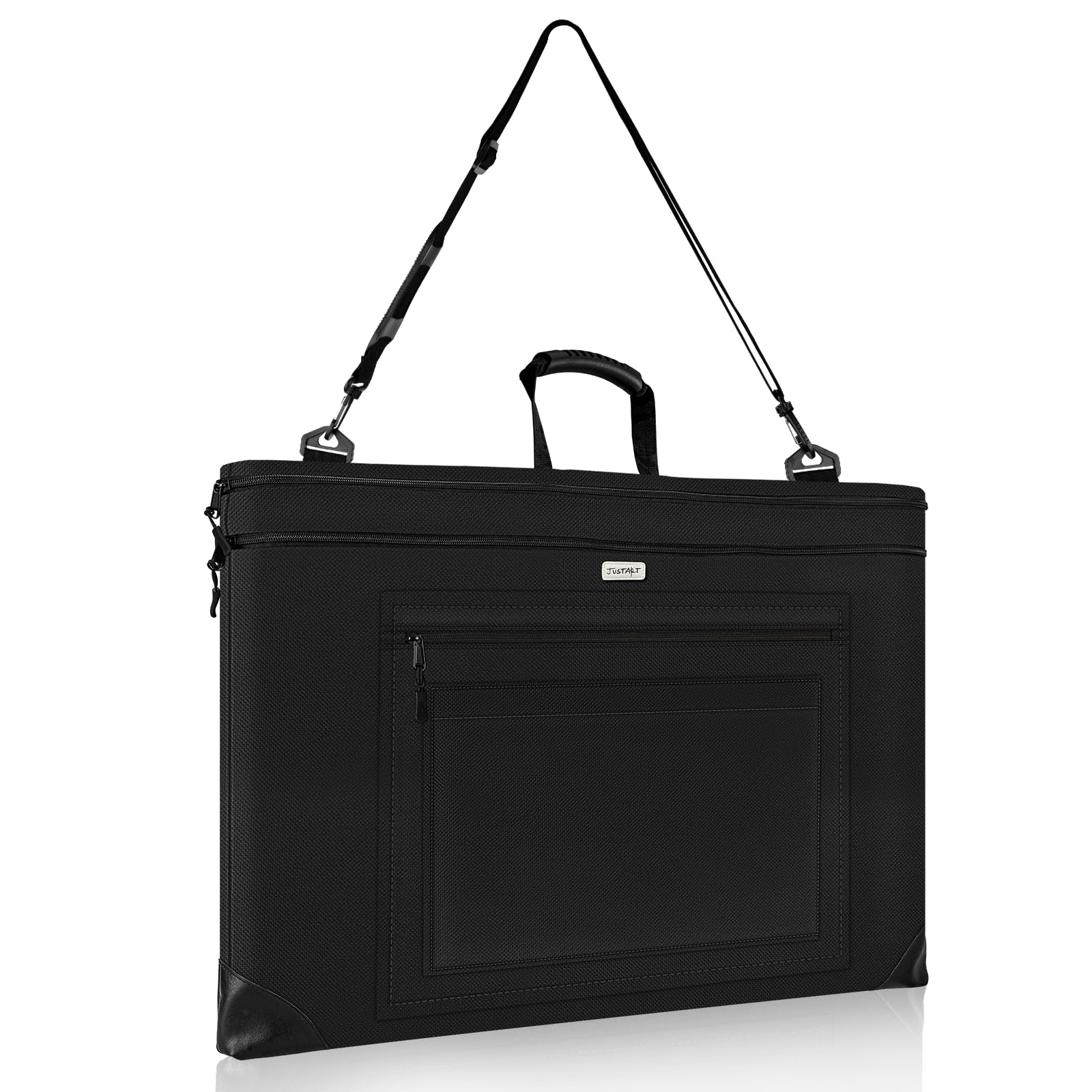Large Size Art Portfolio Case Art Portfolio Tote Bag Poster Board Storage Portfolio Folder with Four Pockets Top handle Waterproof for Artwork Poster, Student Art Portfolio,Drawing,Sketching (24x36)