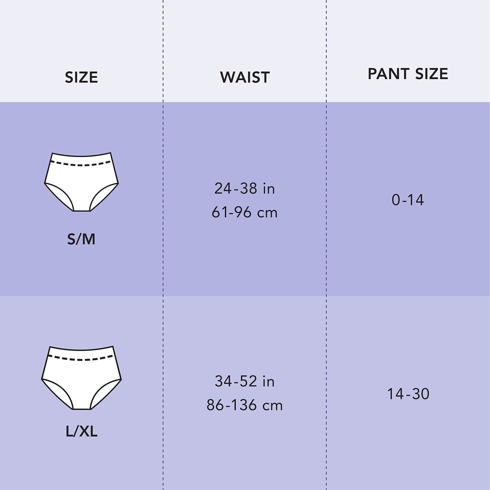 Rael Disposable Underwear for Women, Organic Cotton Cover - Incontinence Pads, Postpartum Essentials, Disposable Underwear, Unscented, Maximum Coverage (Size L-XL, 8 Count)