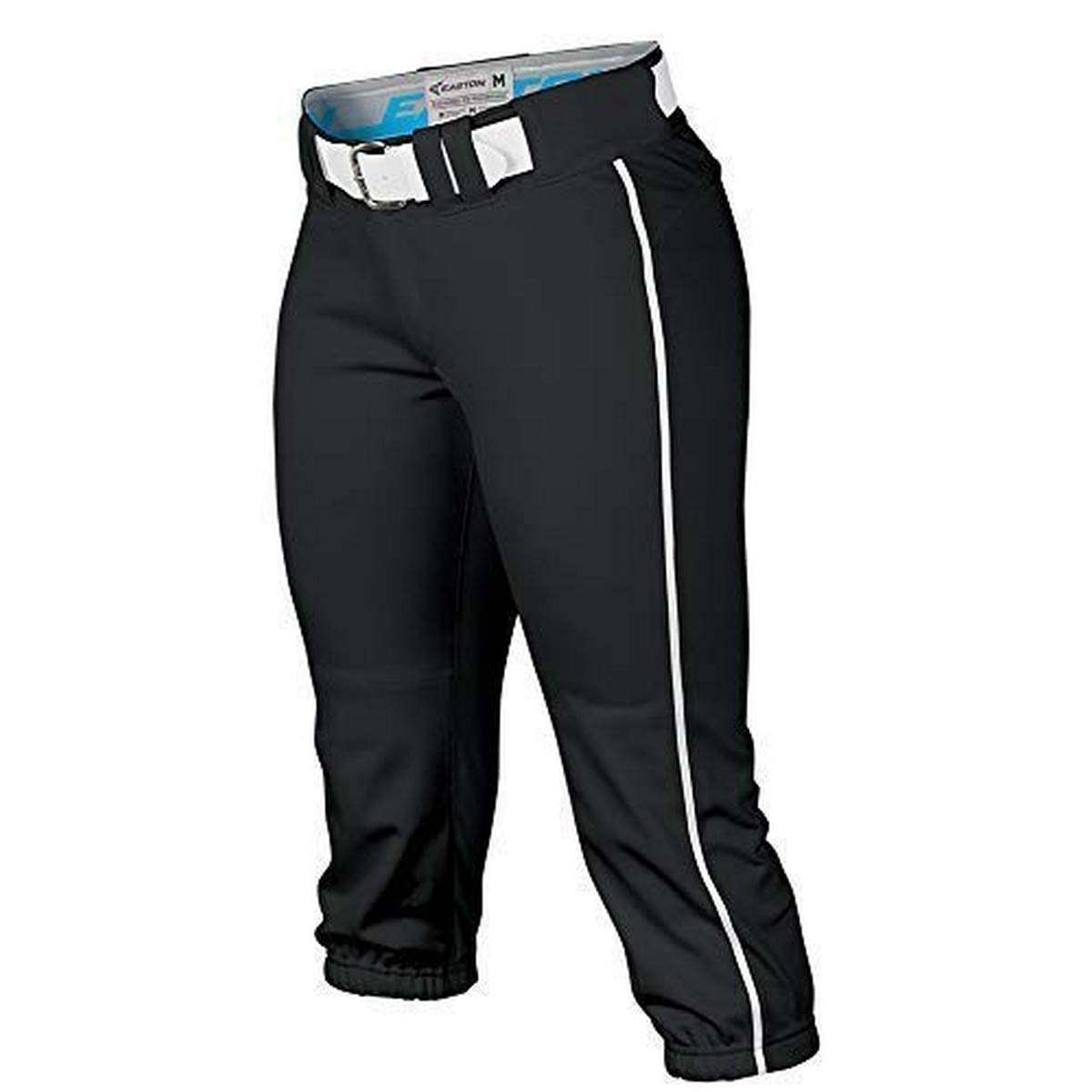 EASTON PROWESS Softball Pant, Women's, XLarge, Black/White