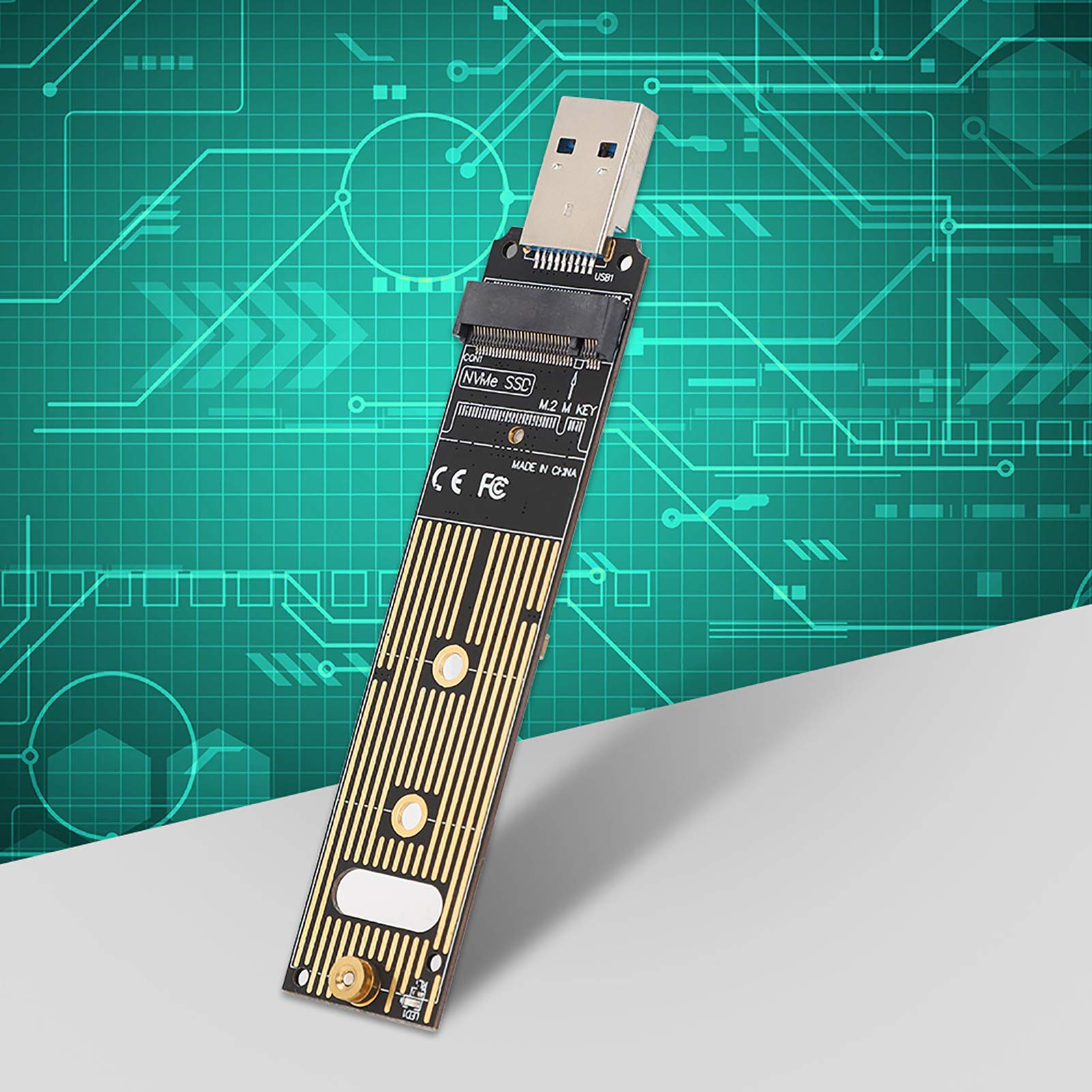 M.2 NVME to USB SSD Adapter Card SSD Adapter Board Portable for Samsung Hot Plug and Pull Plug and Play