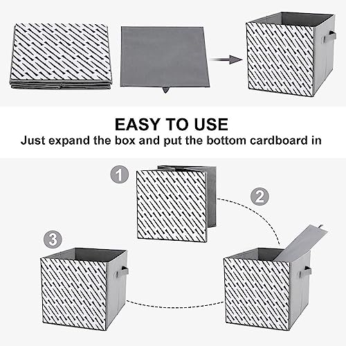 Fun Musical Instrument Clarinet Storage Cubes with Handles Foldable Fabric Bins Organizing Baskets for Shelves Closet
