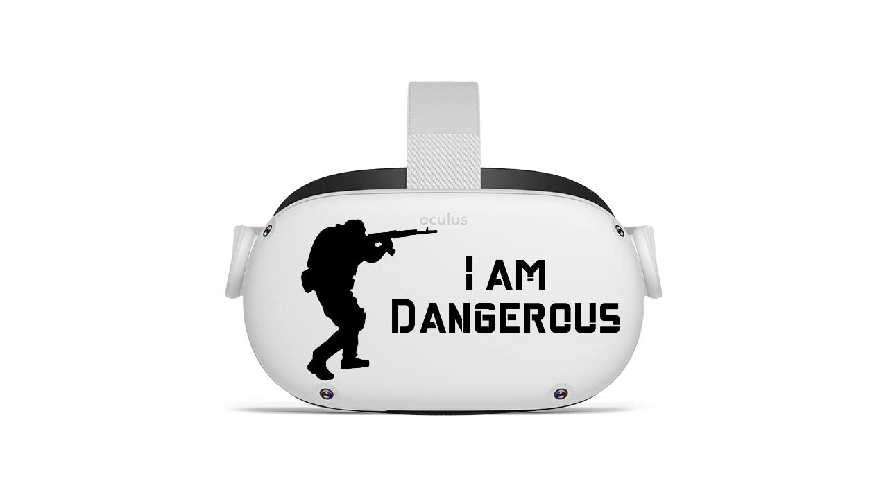 I am Dangerous - RuckUp Soldier Series Decals - Oculus Quest 2 - Decals - Black