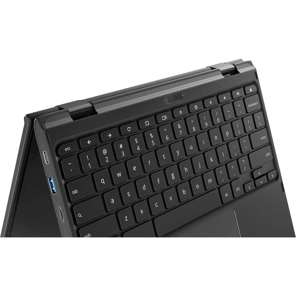 Lenovo Chromebook 500e 2-in-1 Convertible Laptop in Black Intel Quad Core Processor up to 2.2Ghz 64GB eMMC 8GB 11.6in IPS Touchscreen BT Dual Webcam Pen (500e-Renewed)