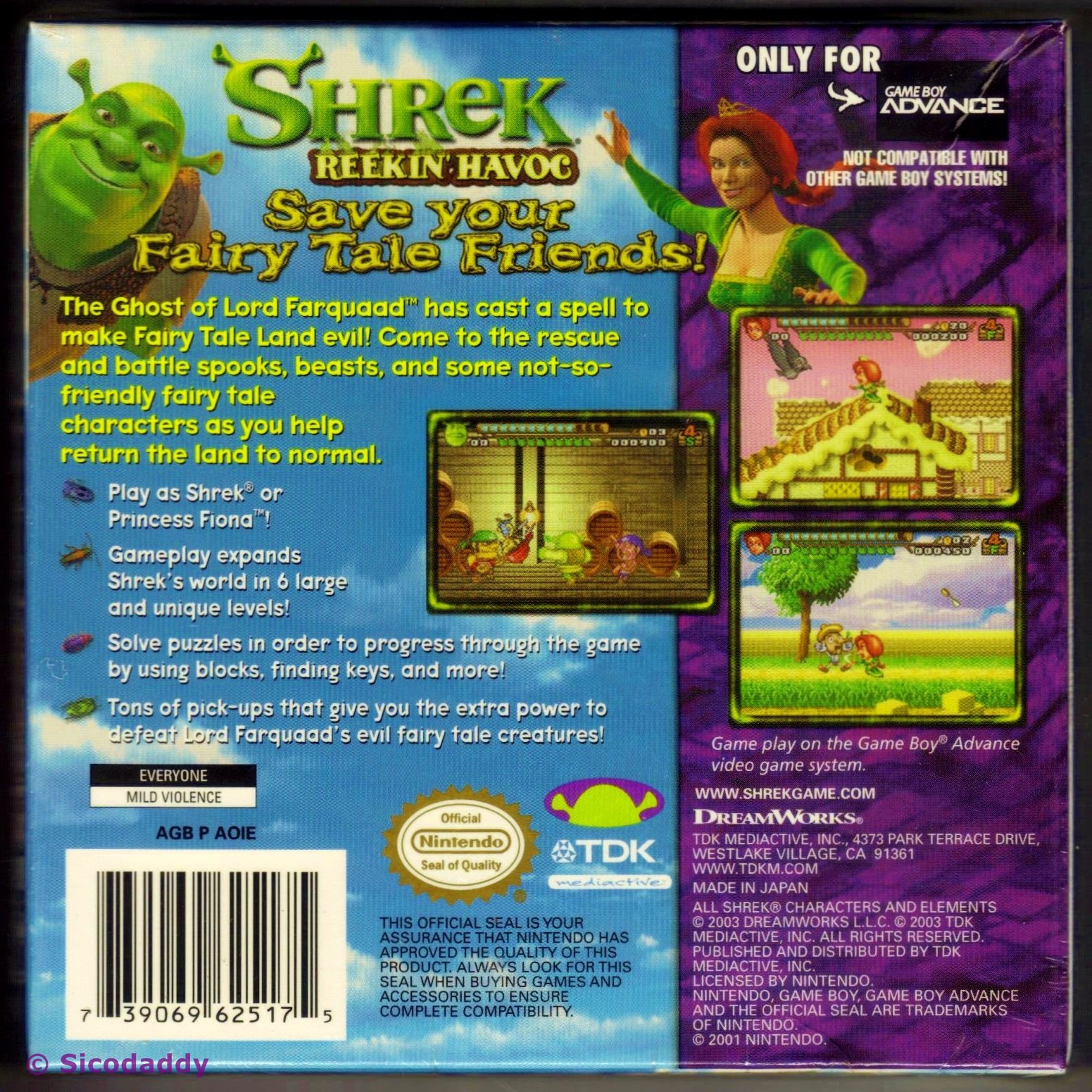 Shrek: Reekin' Havoc - Game Boy Advance