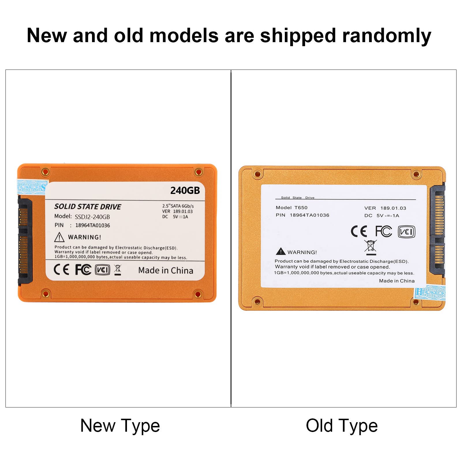 Okuyonic SSD, Portable 2.5in Solid State Hard Disk 8GB/60GB/120GB/240GB/480G/1TB SSD Convenient Durable Good Performance for Computer for Storing Backup Files(#3)