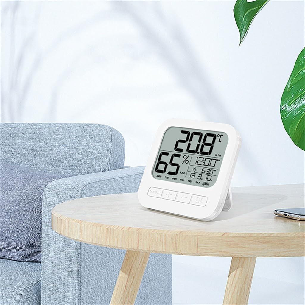LNYHLXS Household Electronic Thermometer Indoor Room Temperature and Humidity Meter Bracket Wall Mounted