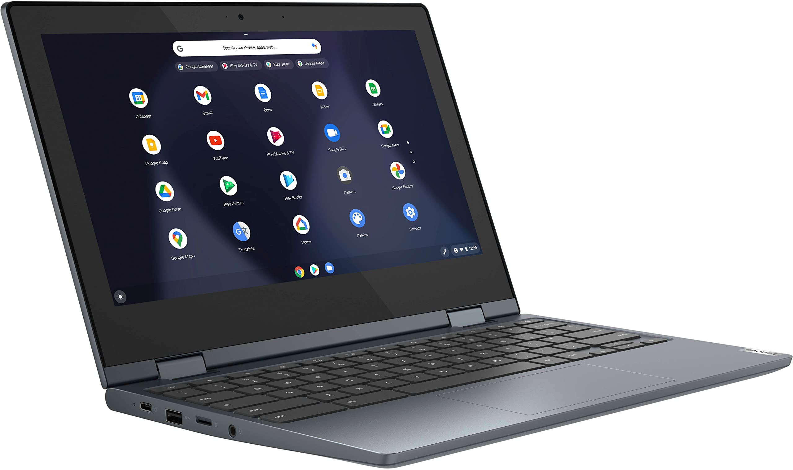 Lenovo Flex 3 11.6" 2 in1 HD Touchscreen Chromebook, Intel Celeron N4020(Up to 2.8GHz), 4GB DDR4 RAM, 64GB eMMC Storage, Webcam, WIFi 5, USB-A&C, Long Battery Life, Chrome OS, w/CUE Accessories