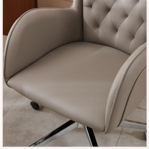 LNYHLXS Household Leather Lifting Computer Chair Owner's Chair Study Office Swivel Chair