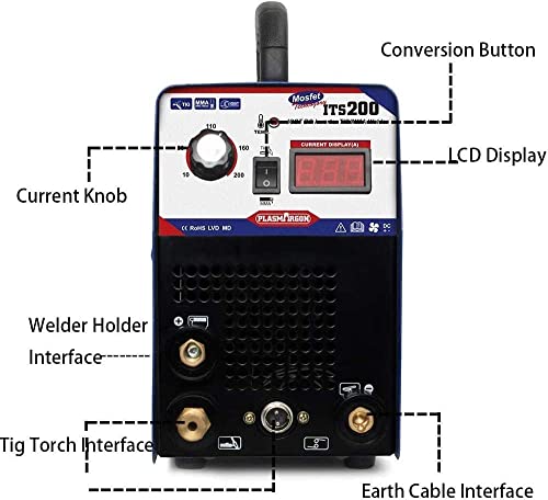 PLASMARGON,tig welder 110v/220v Dual Voltage,HF 200A TIG/STICK（MMA） welders， stainless steel TIG welding machine