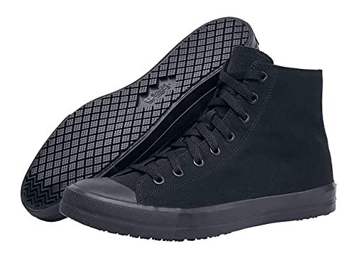 Shoes for Crews Pembroke, Men's, Women's, Unisex, Slip Resistant, High Top Work Sneakers, Canvas, Men's Size 12, Women's Size 13.5