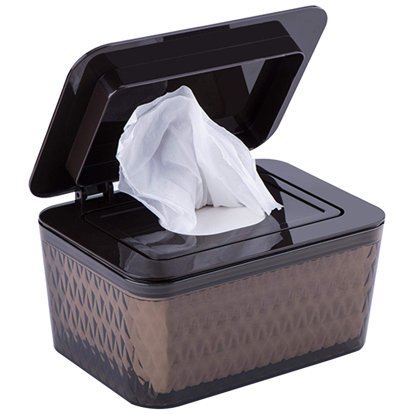 Wipes Dispenser, Wipes Holders, Baby Wipes Case with Lid, Removable Wet Tissues Case Flushable Bathroom Storage Wipe Box, Keep Wipes Fresh