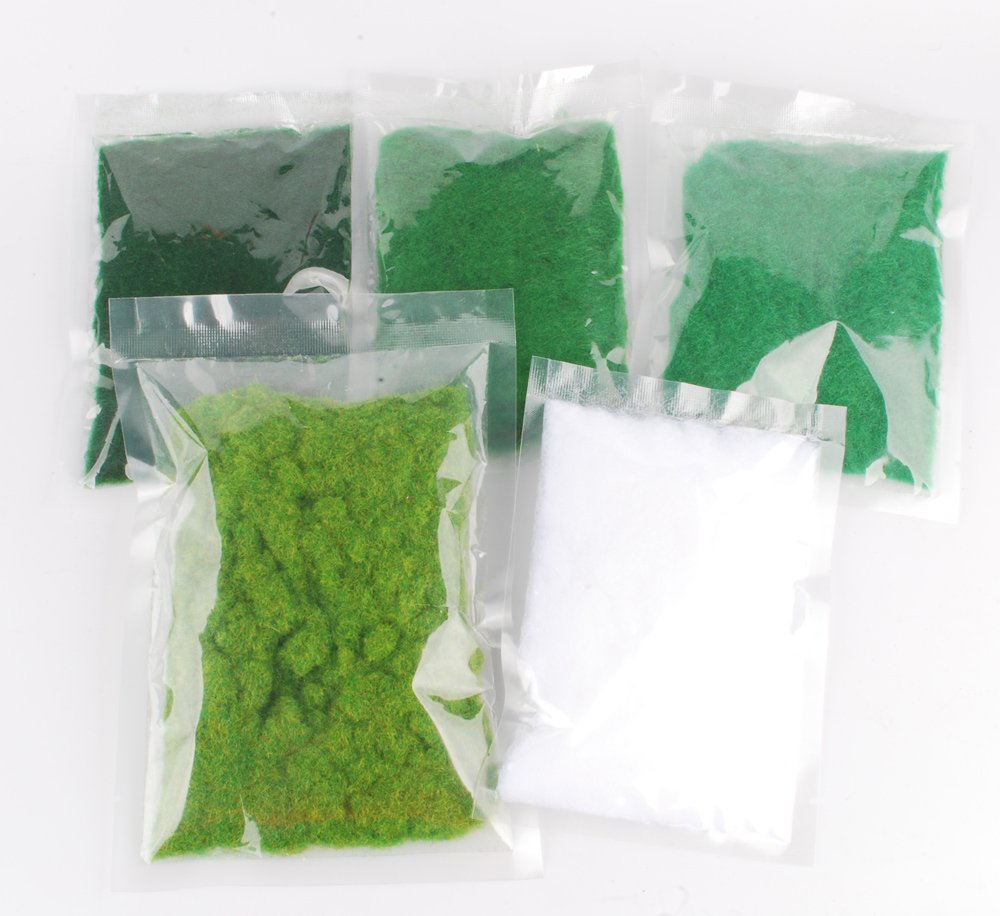 NWFashion 90G Dress Tree Flower Static Grass Dressing Scatter Flock for Miniatures Model (04 Yellow Green)