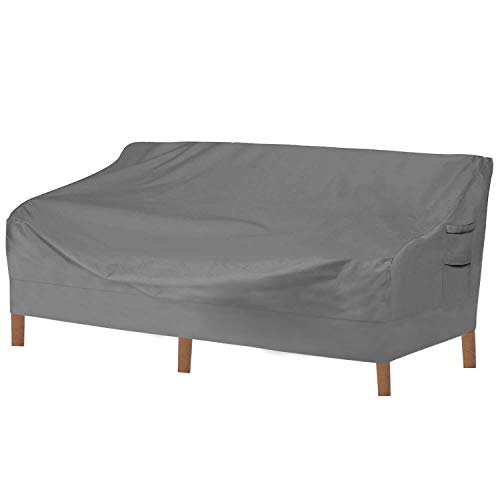 Vailge Heavy Duty Patio Sofa Cover, 100% Waterproof 3-Seater Outdoor Sofa Cover,Lawn Patio Furniture Covers with Air Vent and Handle,79" Wx 37" Dx 35" H,Grey