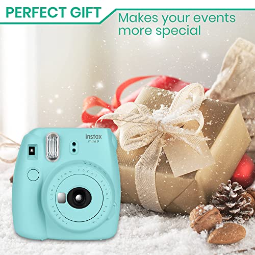 FujiFilm Instax Mini 9 Instant Camera + Fujifilm Instax Mini Film (60 Sheets) Bundle with Deals Number One Accessories Including Carrying Case, Selfie Lens, Photo Album (Cobalt Blue)