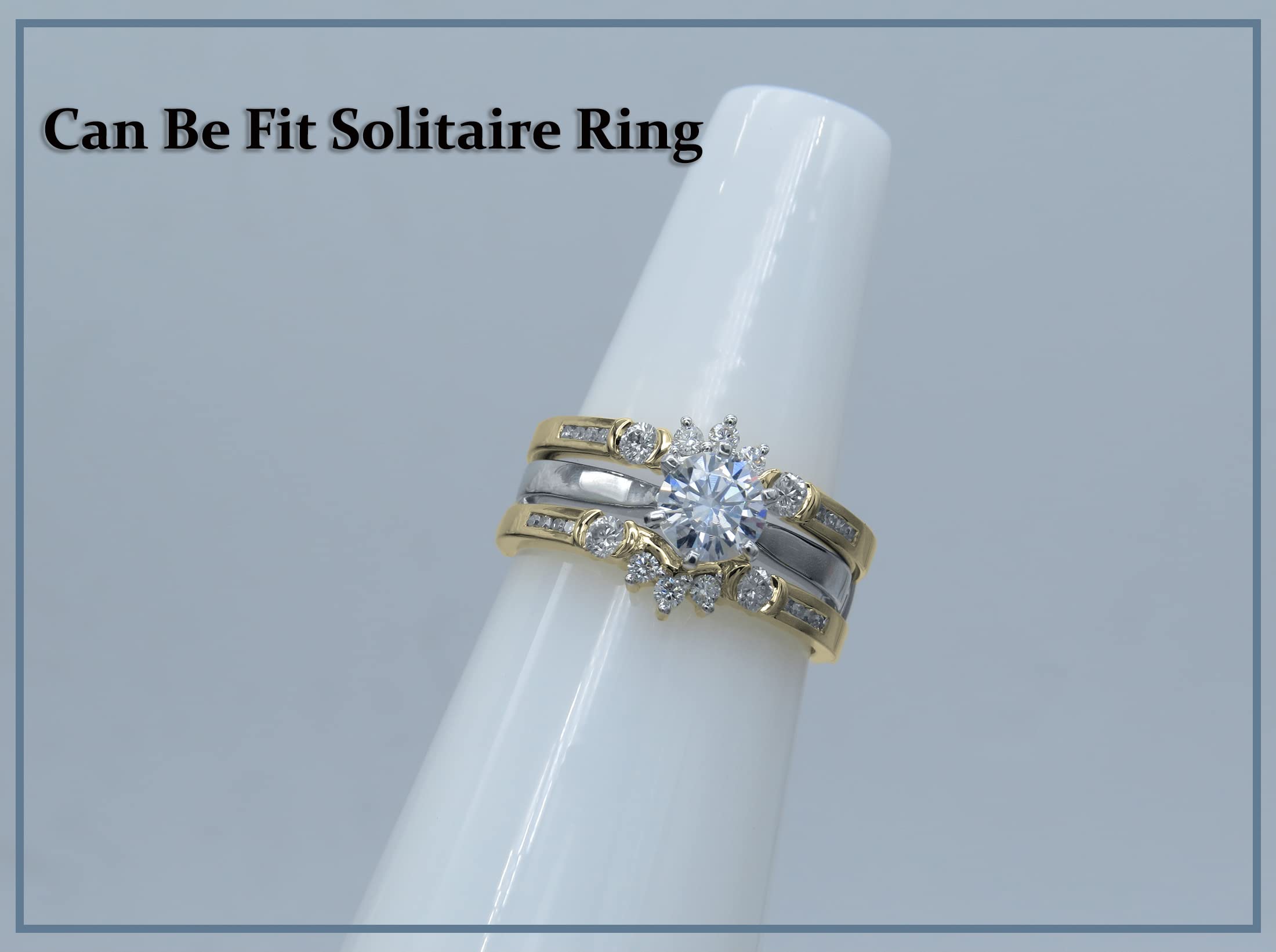 Dazzlingrock Collection Round White Diamond Wedding Enhancer Ring for Women (0.50 ctw) in 10K Yellow Gold Size 6.5