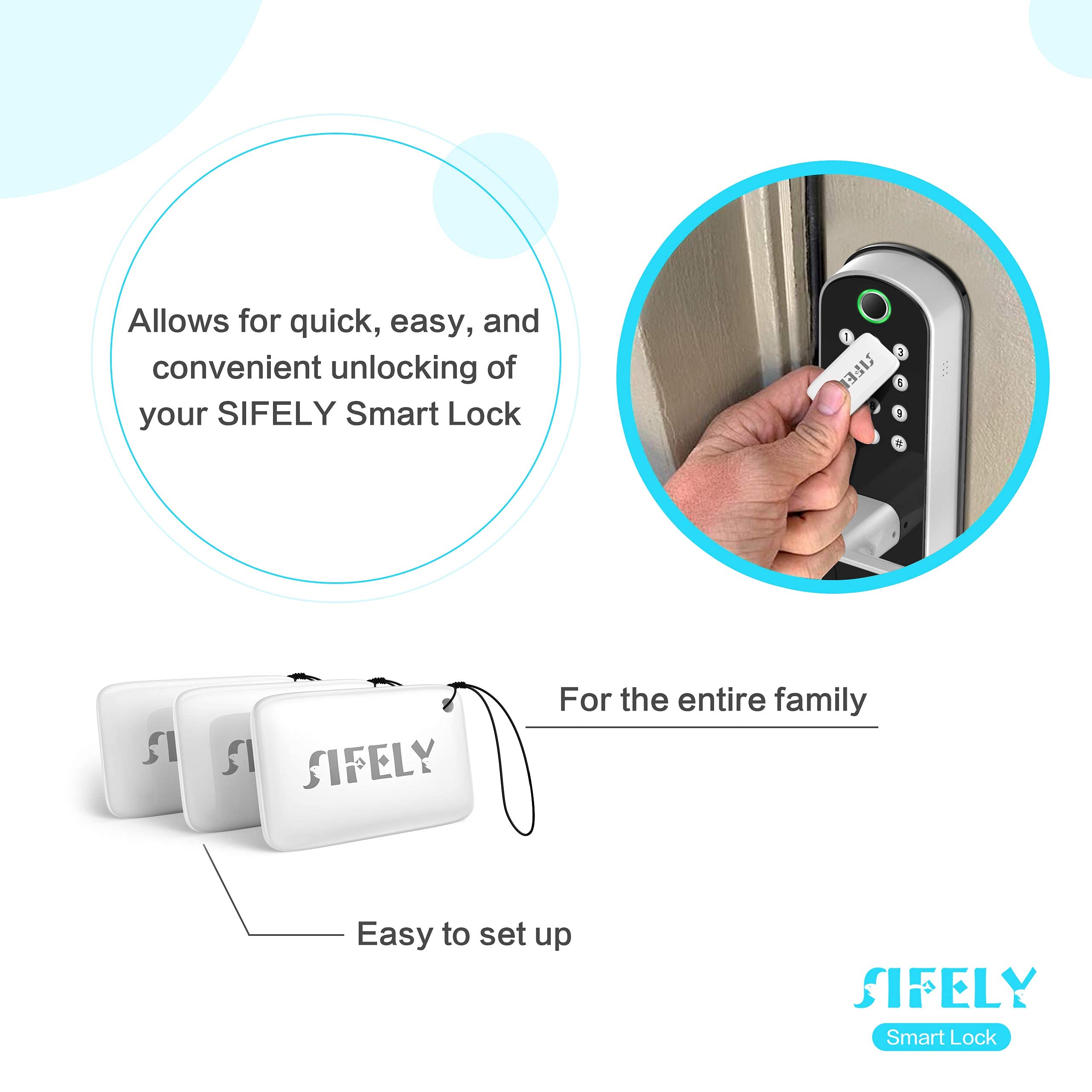 Sifely S Model Smart Lock and Fobs Bundle