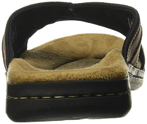 Dockers Men's Slide Sandal, Dark Brown, 10 Wide