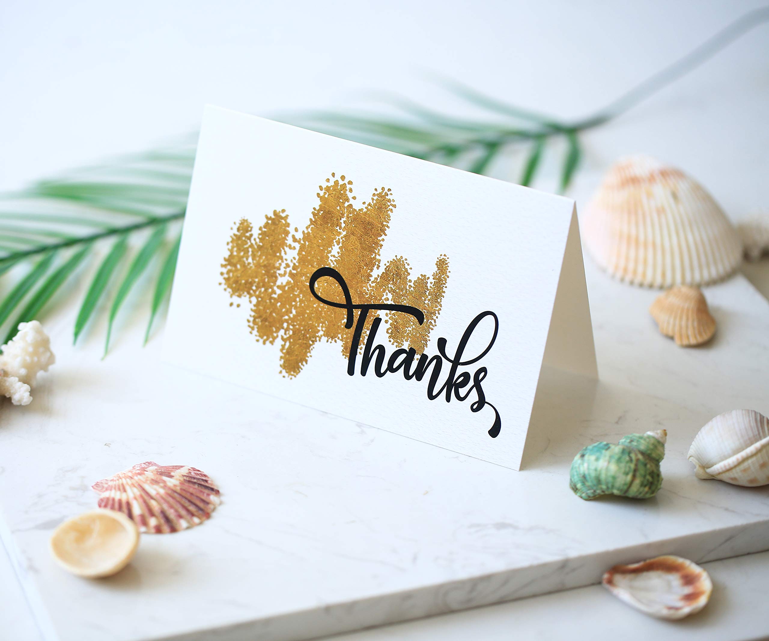 East Pearl Thank You Cards Set of 48 with Envelopes and Stickers