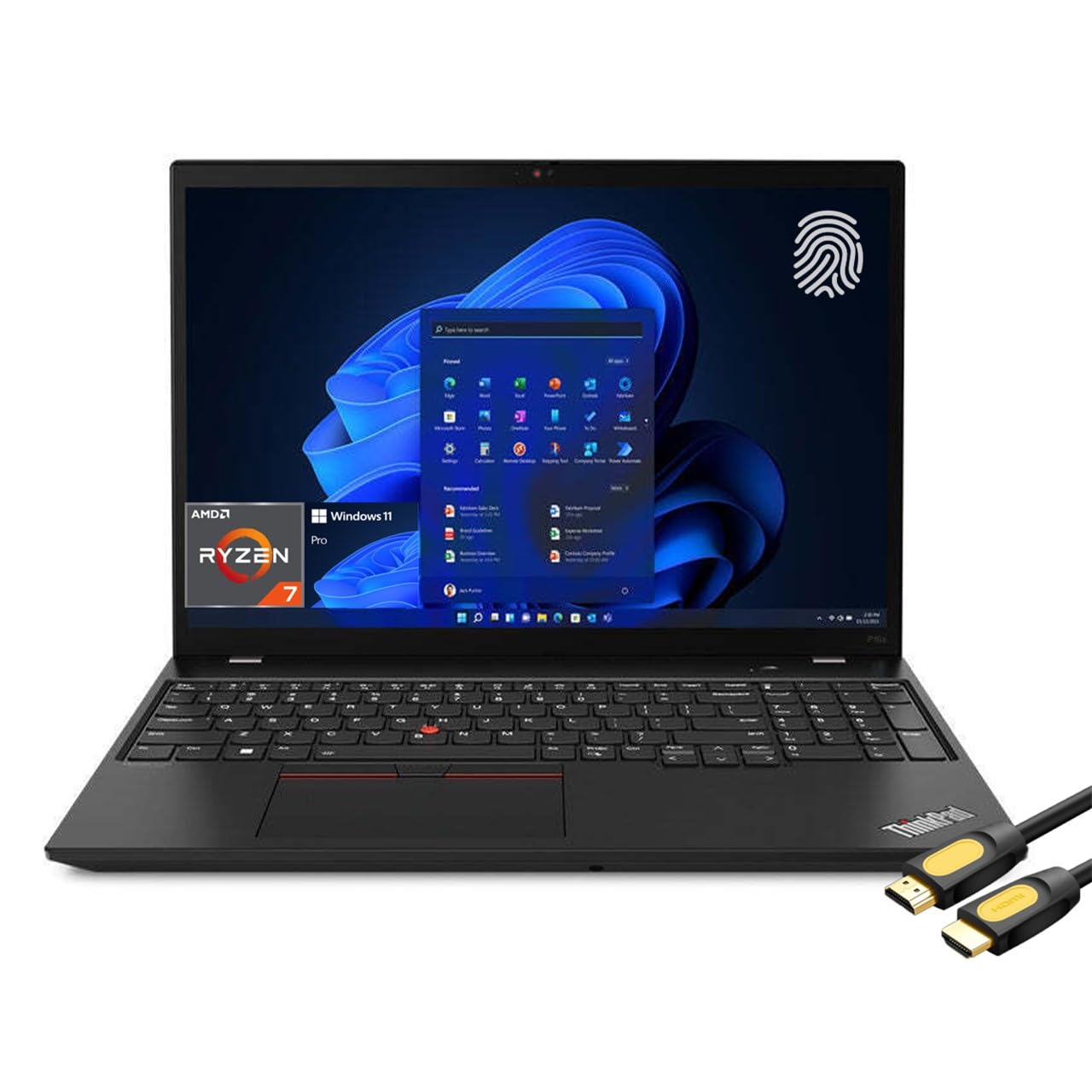 Lenovo IdeaPad Touchscreen Laptop, 15.6" FHD, AMD 8-Core Ryzen 7 5700U (Beat i7-10870H), 16GB RAM, 1TB PCIe SSD, USB-C, HDMI, WiFi 6, Webcam, KeyPad, FP Reader, SPS HDMI Cable, Cloud Grey, Win 11