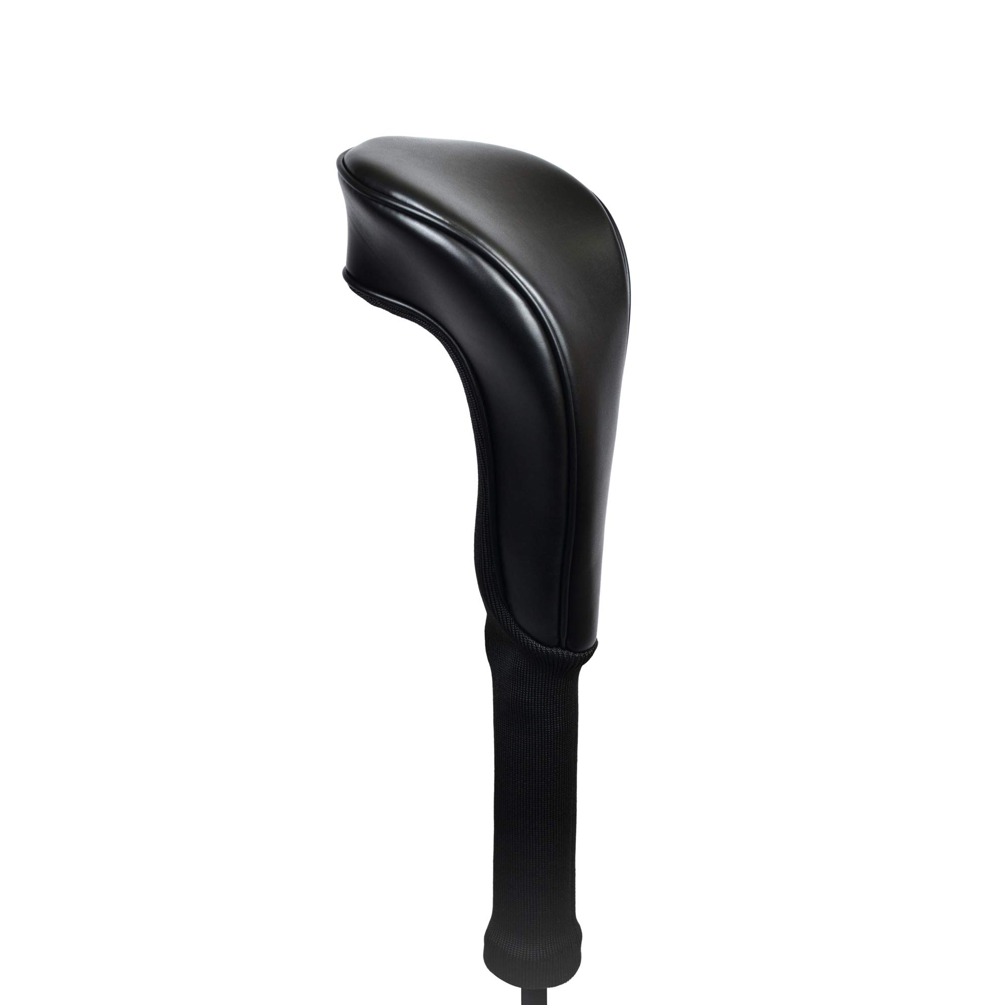 Golf Club Head Covers for Driver & Fairway Woods β Premium Leather Headcovers, Fits All Woods and Drivers (Black - Driver)