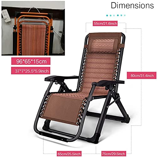 MAYABI Zero Gravity Lounge Chair, Folding Lounge Chair, Breathable, Reclining Reclining Patio Chairs, 500 LB Capacity, Zero Gravity Adjustable Chair, Durable Lounge Chair (Color : B)